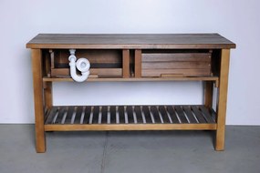 Sapho Sapho, BRAND umyvadlová skříňka 100x73x50cm, mořený smrk, BA101S