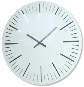Bílé stylové hodiny do obývacího pokoje 50 cm