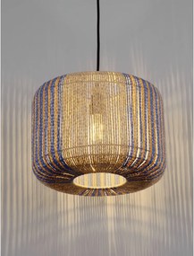 Modré/v přírodní barvě provazové závěsné svítidlo ø 33 cm Abby – Nova Luce