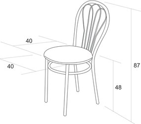 Bradop Židle čalouněná KVĚTA chromová Z83 401 - RETRO-401