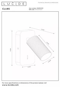 Lucide 09239/11/31 - Nástěnné bodové svítidlo CLUBS 1xGU10/40W/230V bílá