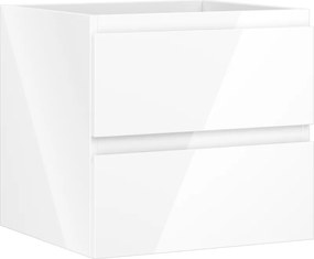 Mexen Orio, koupelnová skříňka 50 cm, 2 zásuvky, bílá lesklá, 91A10-05047-2-BFF00