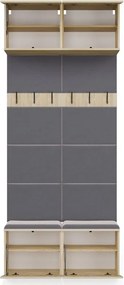 Předsíňová stěna HAGA 2W 100 cm dub Sonoma
