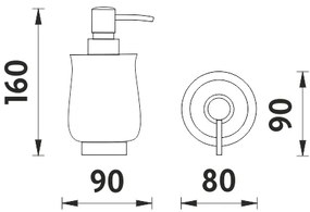 Nimco Dávkovač tekutého mýdla, pumpička plast 1031LA-80