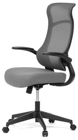 Kancelářská židle, houpací mech., černá MESH, plast. Kříž - KA-A182 BK