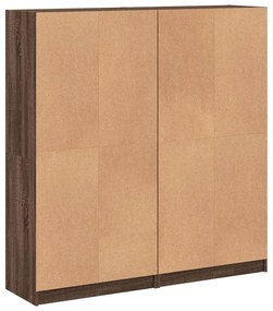 Petromila Knihovna s dvířky hnědý dub 136x37x142 cm kompozitní dřevo