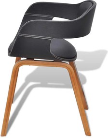 Jídelní židle 4 ks ohýbané dřevo a umělá kůže 271945