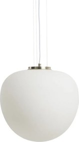 Bílé závěsné svítidlo se skleněným stínidlem ø 40 cm Ardali – Kave Home