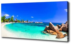 Wallmuralia Foto obraz na plátně Pláž Seychely 100x50