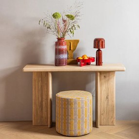 Žlutý žinylkový taburet Sarli – WOOOD
