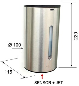 Bezdotykový dávkovač mýdla z nerezové oceli v matně stříbrné barvě 650 ml – Sapho