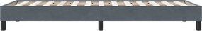 Postel Box Spring bez matrace tmavě šedá 90x210 cm samet 3315808