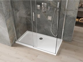 Mexen Omega sprchový kout s posuvnými dveřmi 140 x 70 cm, 8mm čiré sklo-chromový profil + sprchová vanička, 825-140-070-01-00-4010