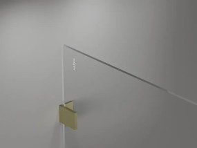 Mexen Lunar sprchová stěna Walk-in levá 150 x 200 cm, transparentní 8 mm, zlatá kartáčovaná - 830-150-000-55-00-L