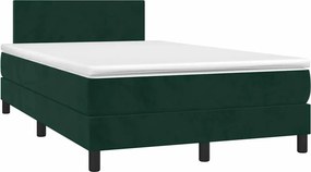 Box spring postel s matrací tmavě zelená 120 x 200 cm samet 3141176
