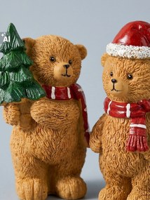 Sinsay - Stojící vánoční dekorace ve tvaru medvídků s vánočním stromkem 2 pack - vícebarevná