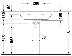 Duravit D-Code - umyvadlo 65x50 cm 23106500002