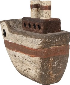 Dřevěná dekorace loď Nauticco - 15*6*12 cm
