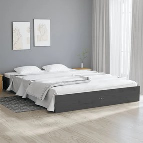 vidaXL Rám postele masivní dřevo 120 x 200 cm [820049] Barva: Šedá