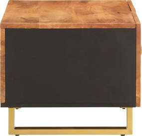 vidaXL Konferenční stolek hnědý a černý 80x50x40 cm masivní mangovník [356788]