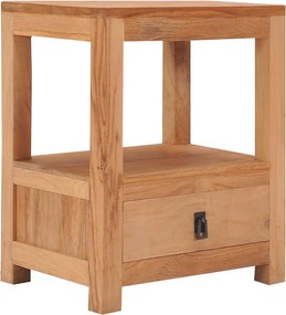 Noční stolek 40 x 30 x 50 cm masivní teakové dřevo 287228
