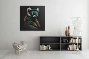 Obraz na plátně - barevný Lemur FeelHappy.cz Velikost obrazu: 100 x 100 cm