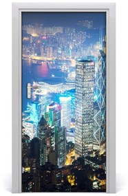 Fototapeta samolepící na dveře Hong kong noc 85x205 cm