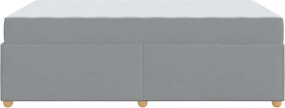 Rám postele s matrací Světle šedá 120 x 190 cm textil 3399342