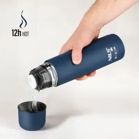 NILS Camp NC3803 modrá / Termoska / 500 ml / nerezová ocel / 12 h tepl