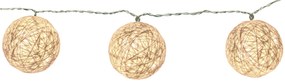 STAR TRADING Světelný lampionový řetěz Jolly White, bílá barva, plast, textil