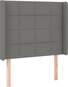 Box spring postel s matrací a LED tmavě šedá 90x200 cm textil 3138846