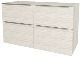 Mereo Mailo, koupelnová skříňka 121 cm, chrom madlo, Multidecor, White Loft Pine CN593SWLP1