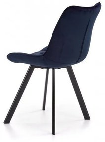 LuxuryForm Židle ORLEN VELUR - tmavě modrá