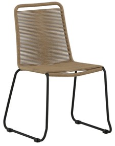 Jídelní židle Lindos, 2ks, hnědá