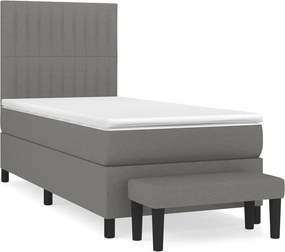 Box spring postel s matrací tmavě šedá 80 x 200 cm textil 3136710