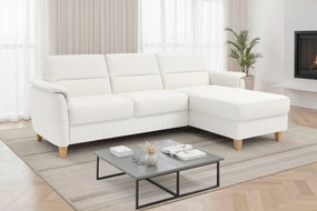 XXXLutz ROHOVÁ SEDAČKA, textil, kůže, bílá Sit & More - Sedací soupravy - 00014403323R