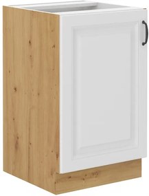 Kuchyňská skříňka Stilo 50 ZL 1F BB korpus dub artisan, dvířka bílá