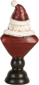 Červeno-bílá vánoční dekorace busta Santa - 7*5*15 cm