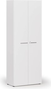 Kancelářská skříň s dveřmi PRIMO WHITE, 800 x 420 x 2128 mm, bílá