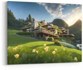 Obraz moderní chata v horách
