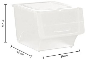 5Five® Úložný box ALL IN BOX s děleným víkem, 34l - 38 x 45,5 x 31 cm