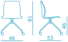 KASTEL - Židle KALEA otočná s kolečky čalouněná