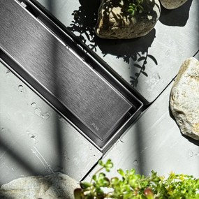 Lineární odtokový žlab Rea Neox Pro 80 cm stříbrný