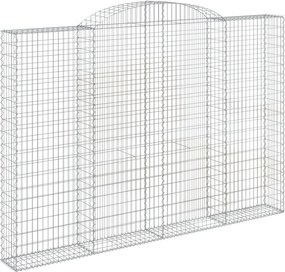 Klenutý gabionový koš 300 x 30 x 200/220 cm pozinkované železo 153510