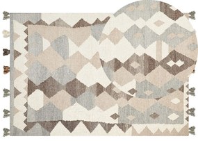 Vlněný kelimový koberec 160 x 230 cm vícebarevný ARALEZ Beliani