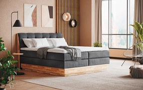 XXXLutz POSTEL BOXSPRING, 160/200 cm, antracitová - Postele s úložným prostorem - 000840005610
