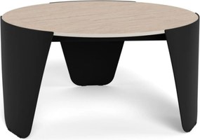 Kulatý designový konferenční stolek Altea travertin/černý