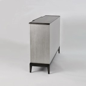 Komoda Stilig ST504 152 cm z masivu šedá/zlatá