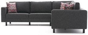 Hanah Home Rohová pohovka KALE antracitová