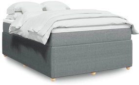 Box spring postel s matrací světle šedá 140 x 190 cm textil 3285567